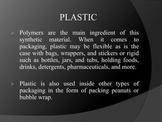 FUNCTIONS OF PACKAGING MATERIALS spt 3rd Unit.pptx