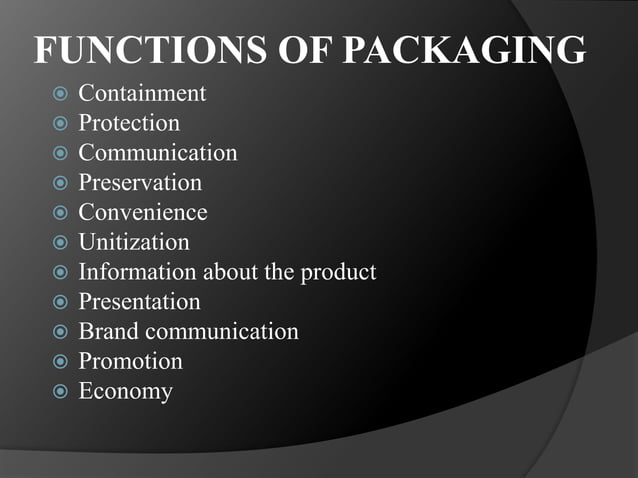 FUNCTIONS OF PACKAGING MATERIALS spt 3rd Unit.pptx