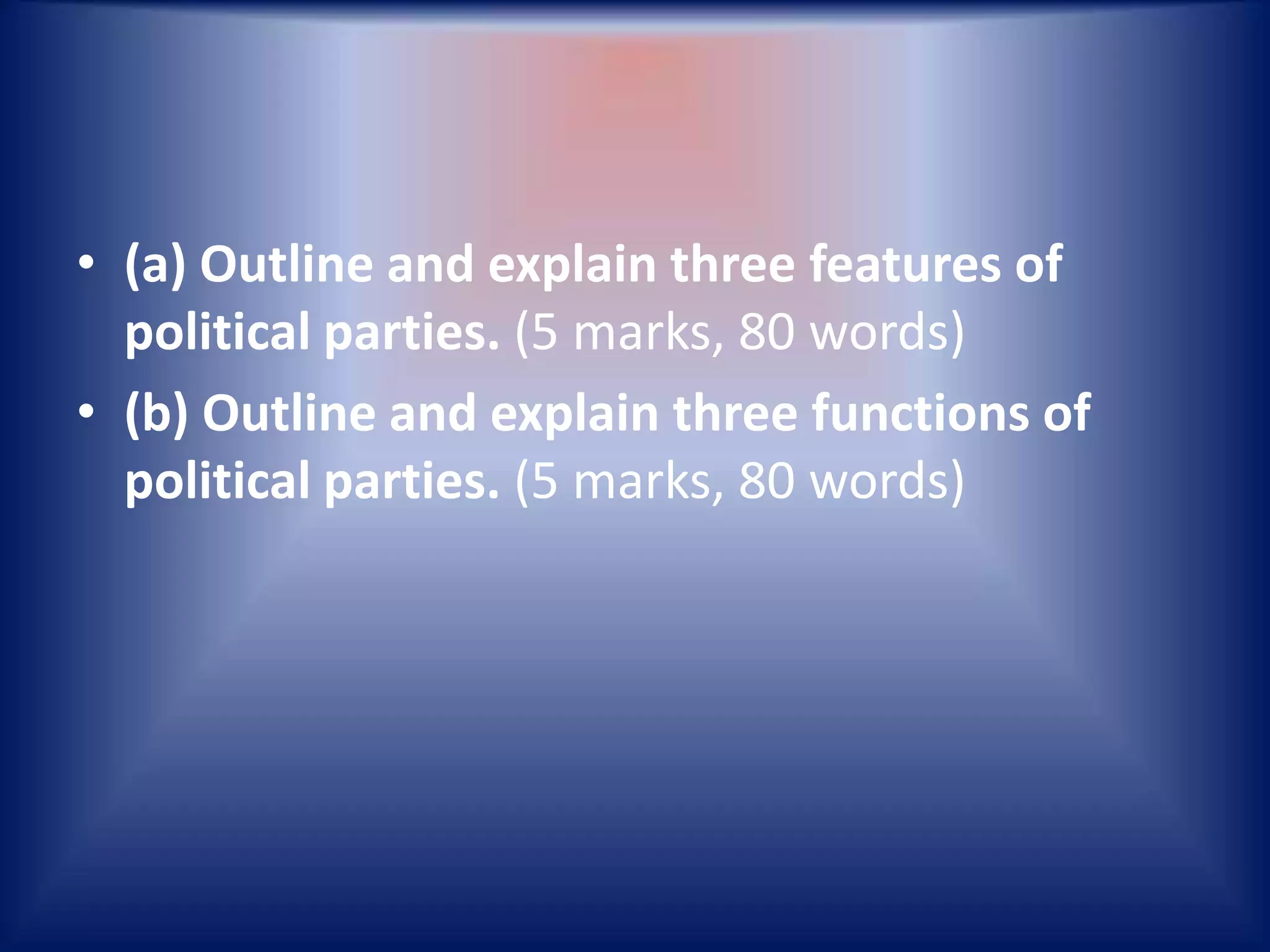 Functions of political parties | PPTX