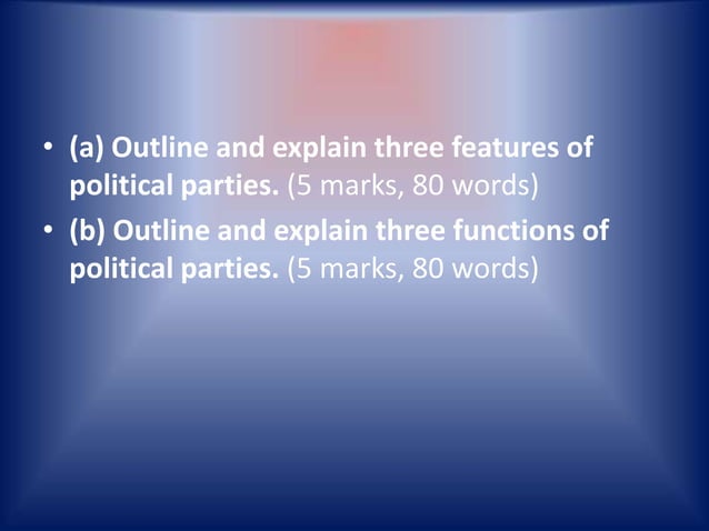 Functions of political parties | PPT