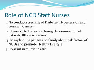 Functions of primary health center in ncd care | PPTX