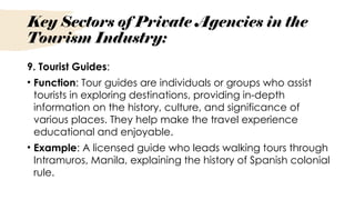 Functions of Private Agencies in the Tourism Industry.pptx