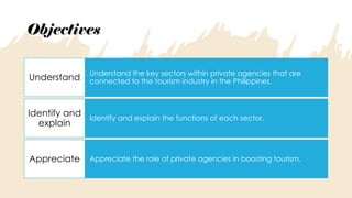 Functions of Private Agencies in the Tourism Industry.pptx