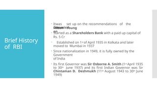 Functions of Reserve Bank of India, BBA LLB | PPTX