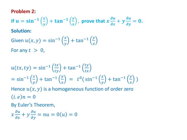 Functions of severable variables | PPT