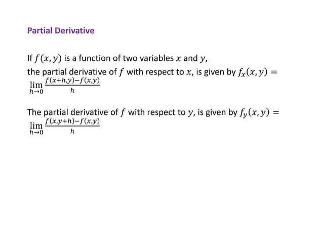 Functions of severable variables | PPT