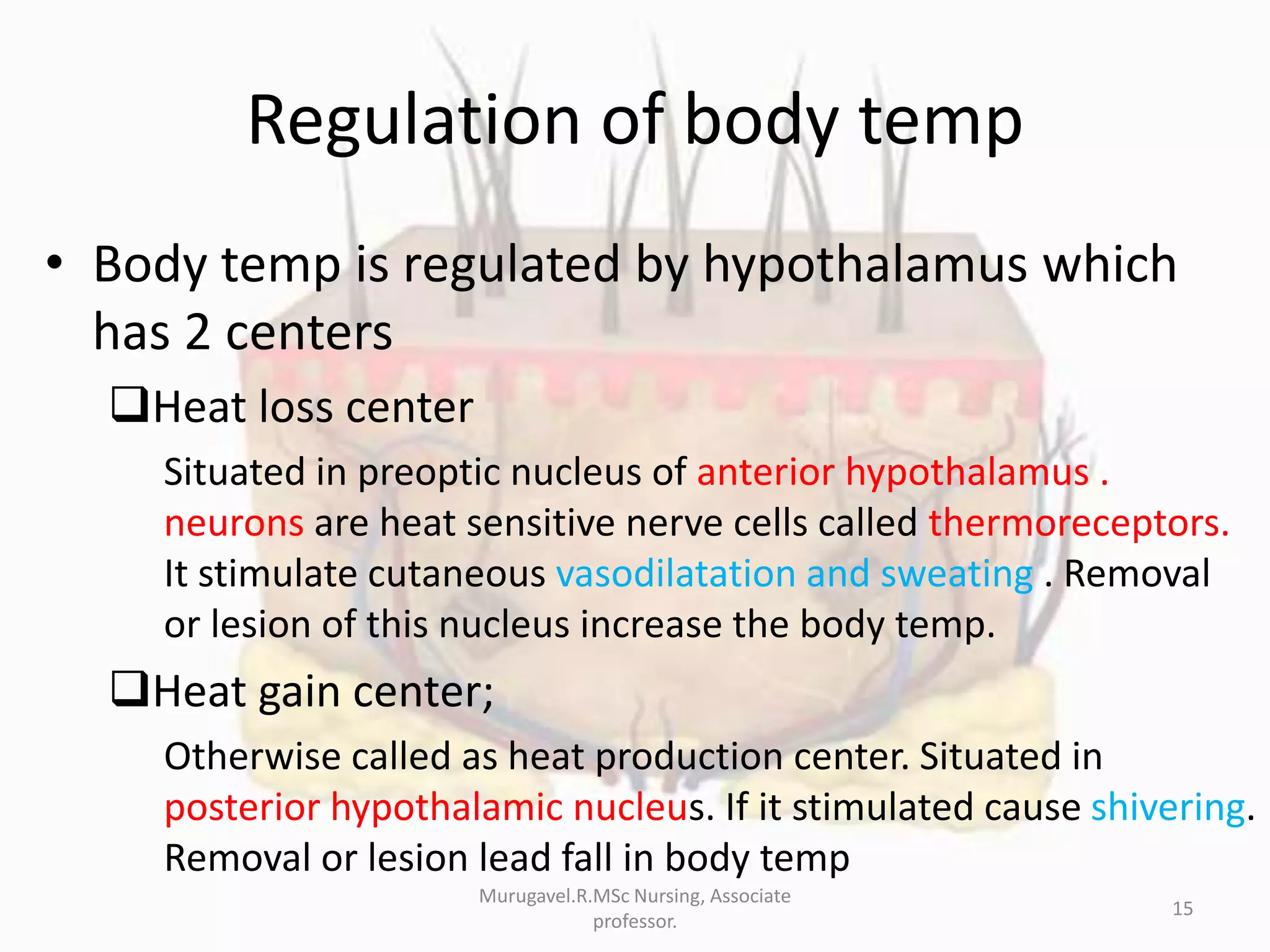 Functions of skin regulation of body temperature | PPTX