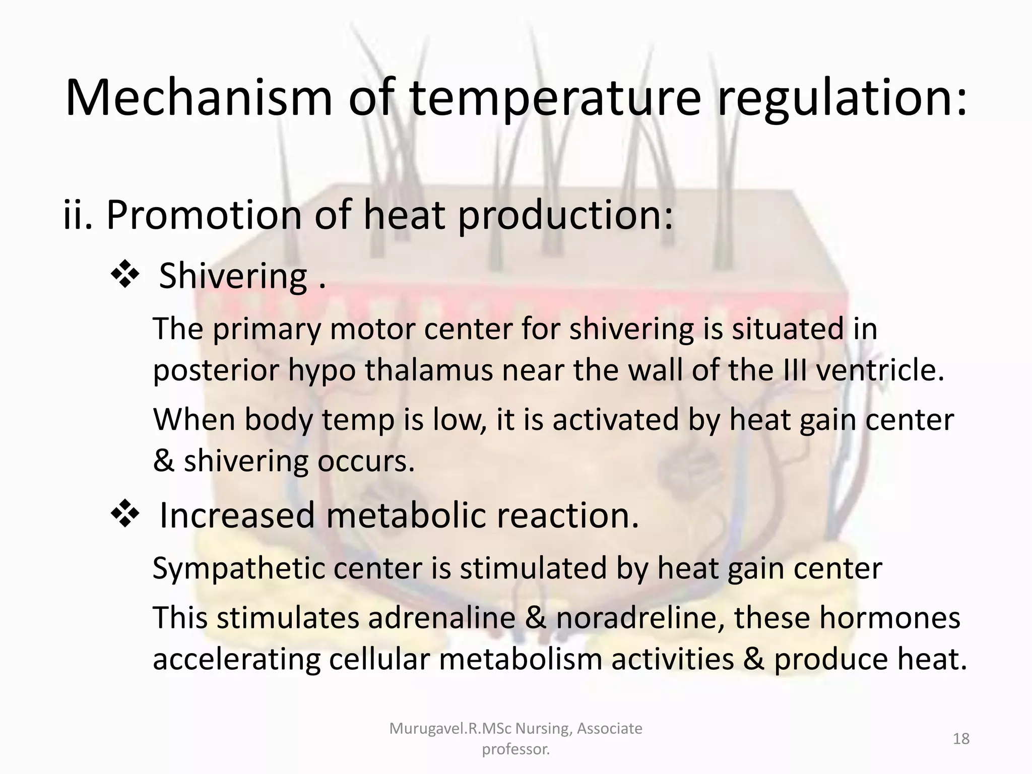 Functions of skin regulation of body temperature | PPTX