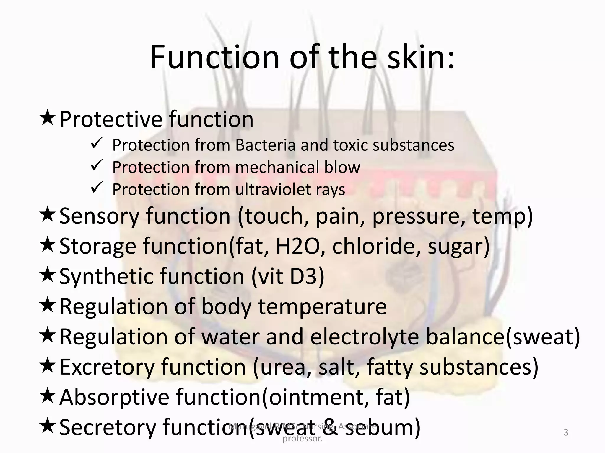 Functions of skin regulation of body temperature | PPTX