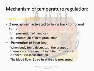 Functions of skin regulation of body temperature | PPTX