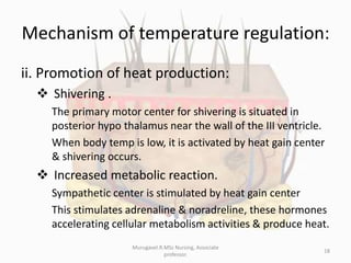 Functions of skin regulation of body temperature | PPTX