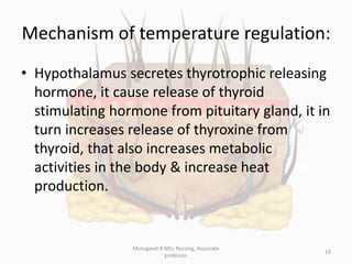Functions of skin regulation of body temperature | PPTX