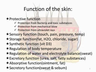 Functions of skin regulation of body temperature | PPTX