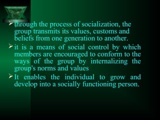Functions of socialization mansueto | PPT