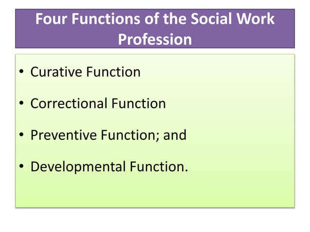 Functions of Social Work Profession.pptx | Physical Therapy | Wellness