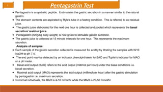 Functions of Stomach and GFT.pptx Gastric Function test | PPTX