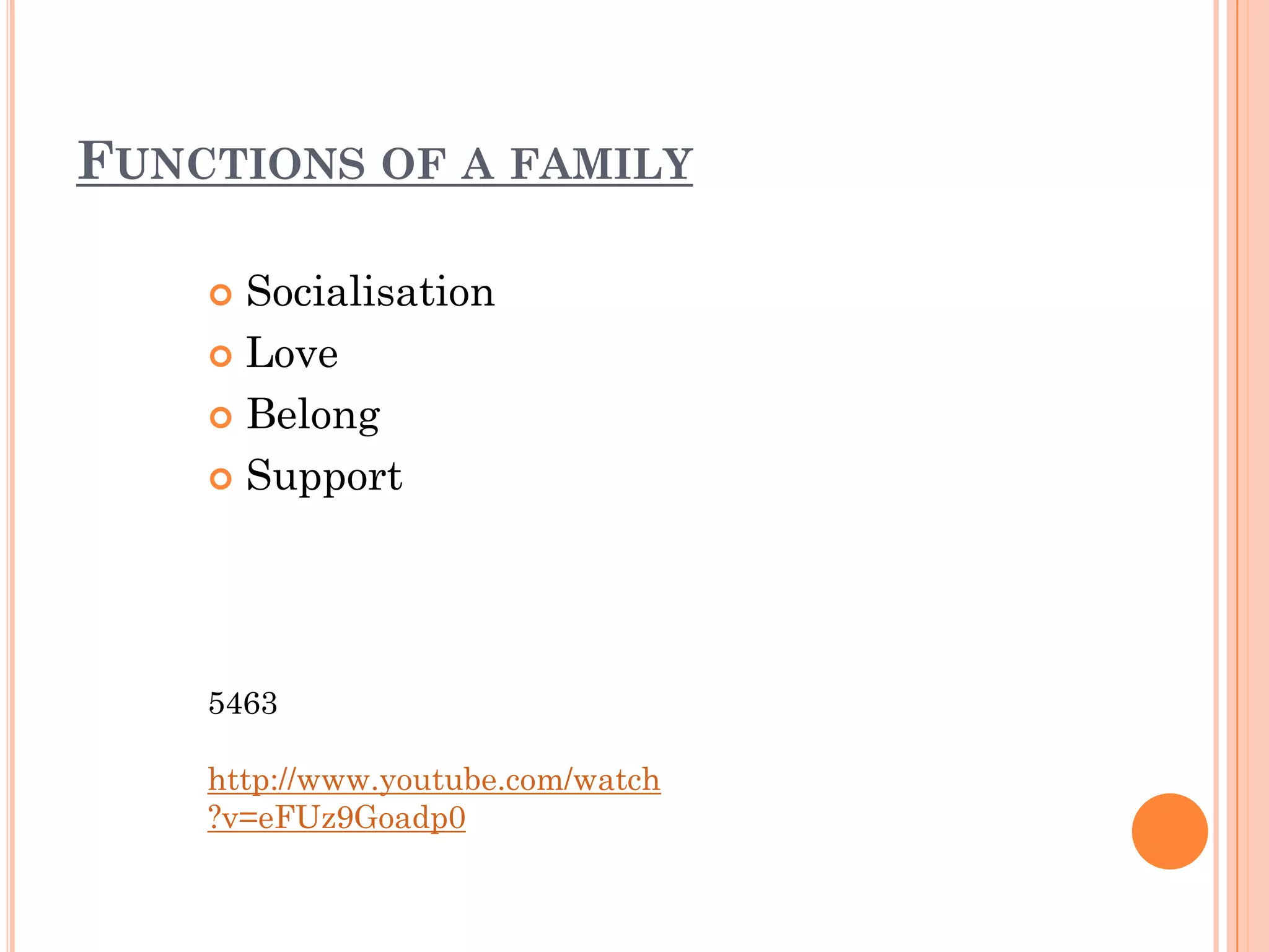 Functions of the family | PPT