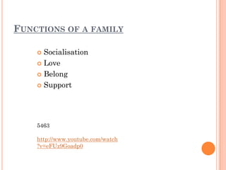 Functions of the family | PPTX