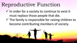 Functions of the family | PPTX