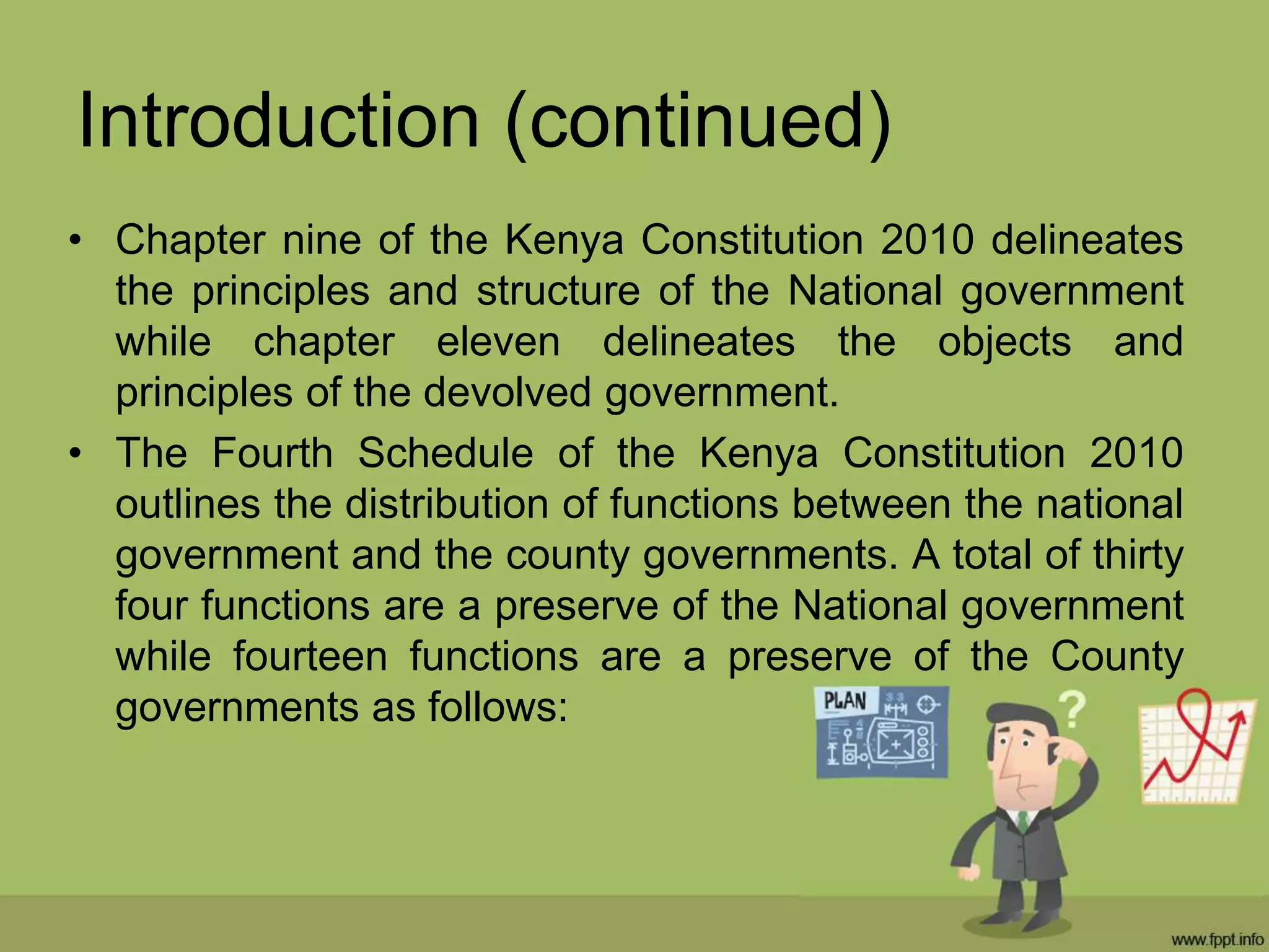 Functions of the national and county governments in kenya | PPTX