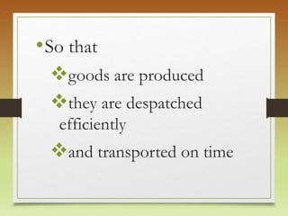 Operations, Despatch and Transport Services | PPTX | Manufacturing ...