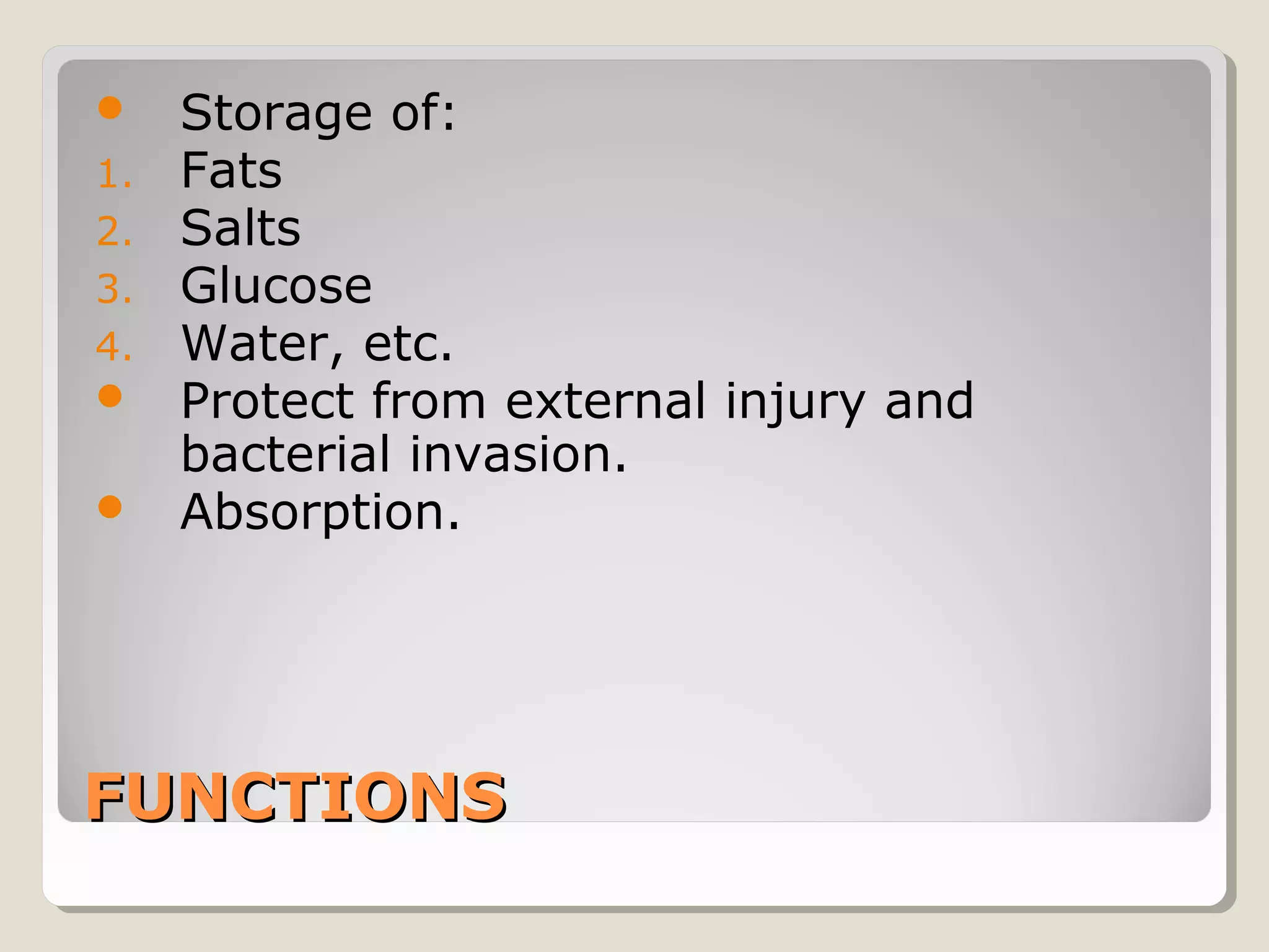 Functions of the skin, hair, glands | PPT