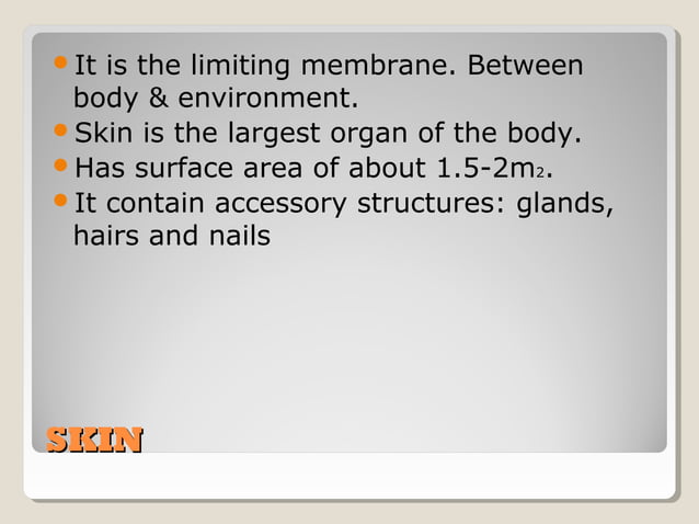 Functions of the skin, hair, glands | PPT