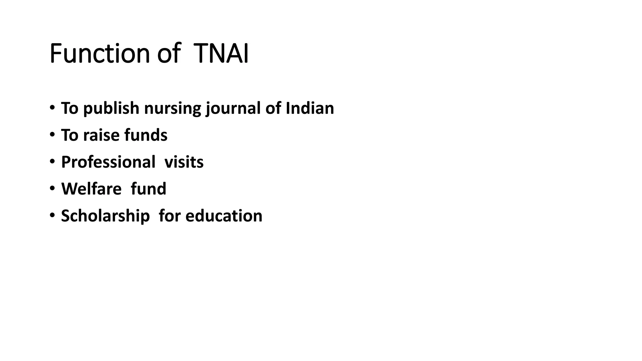 Functions of tnai | PPTX