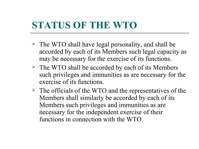 Functions of wto | PPT