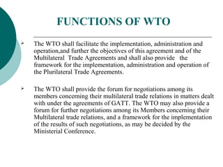 Functions of wto copy | PPT