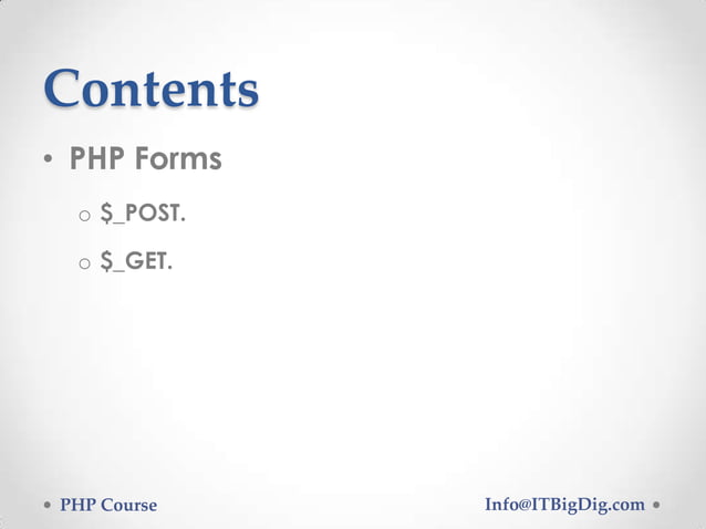 PHP Forms PHP 05 | PPT