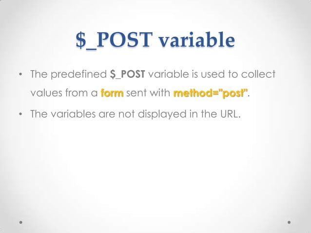 PHP Forms PHP 05 | PPT