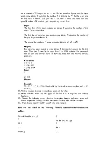 Functions Practice Sheet.docx | Programming Languages | Computing