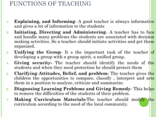 Functionsprinciplesof teaching | PPT