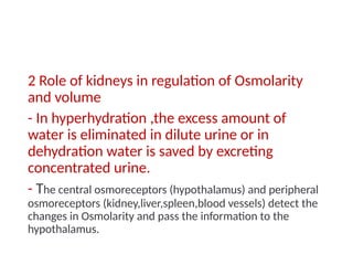 Functions, Regulation of kidney.pptx,renal system | PPTX