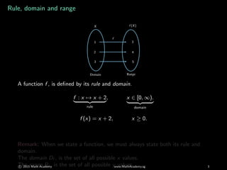 Functions 1 - Math Academy - JC H2 maths A levels | PPT