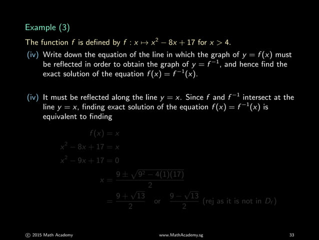 Functions 1 - Math Academy - JC H2 maths A levels | PPT