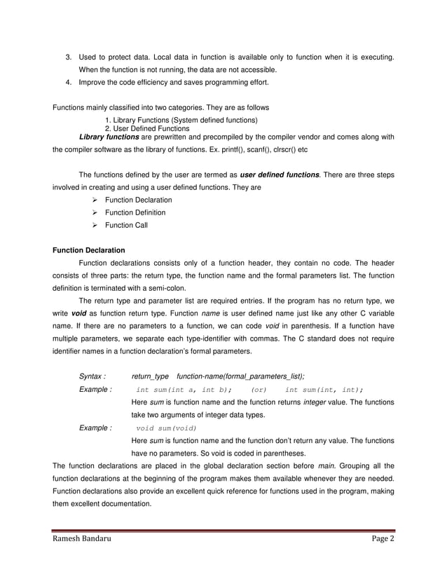 Functions Computer Programming Pdf