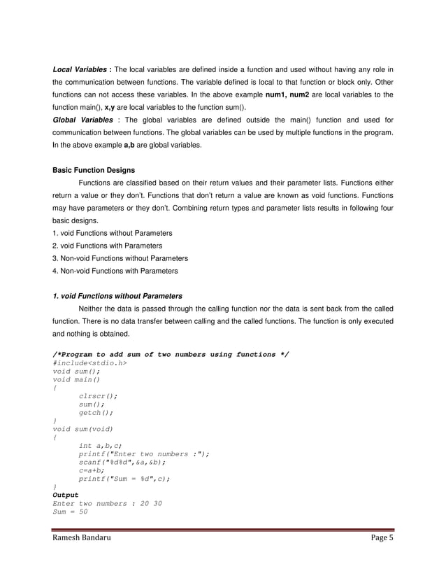 Functions-Computer programming | PDF