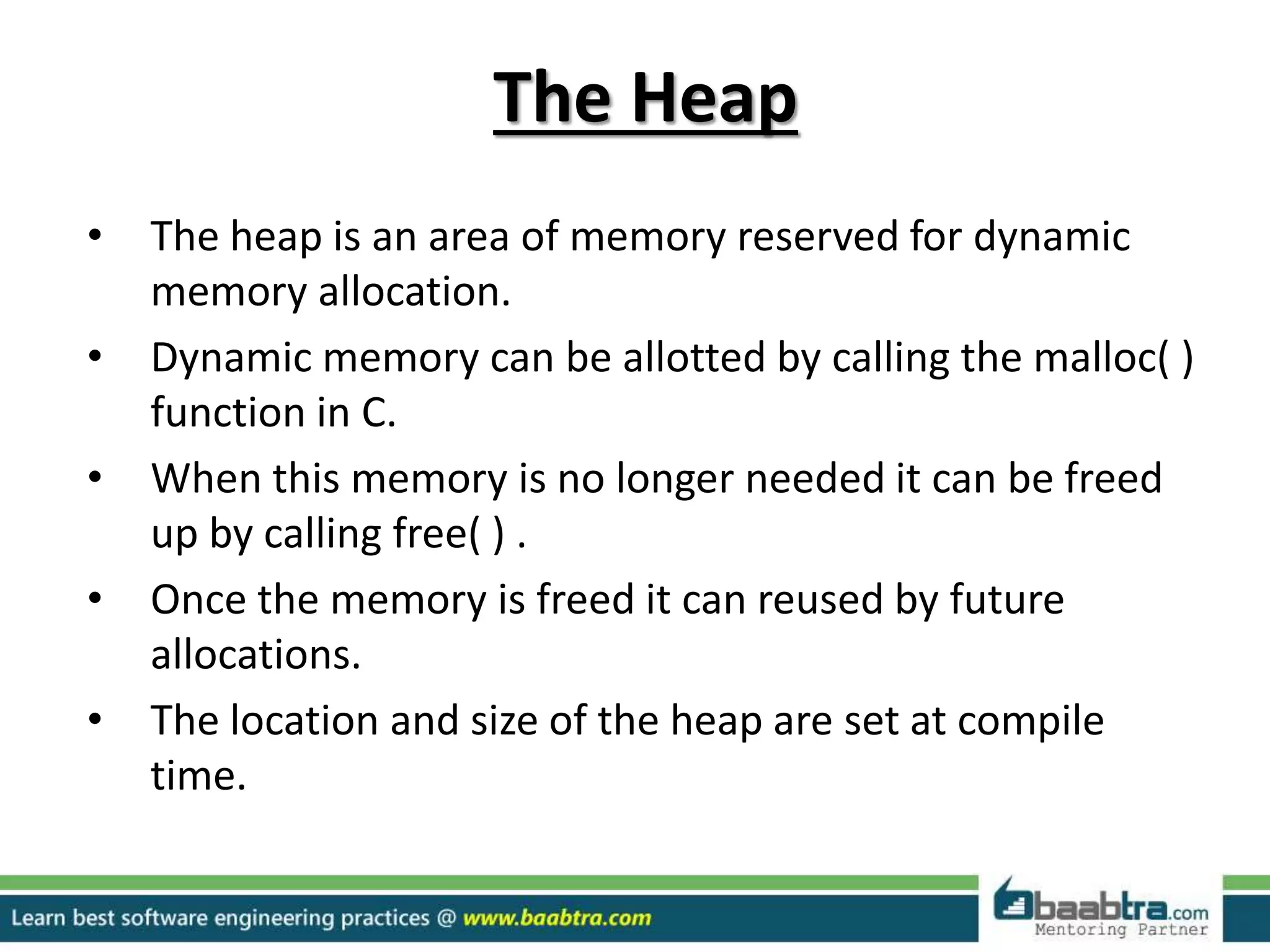 Functions with heap and stack | PPTX