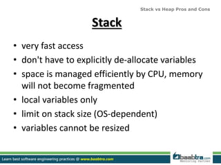 Functions with heap and stack | PPTX