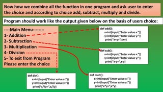 USER DEFINE FUNCTIONS IN PYTHON | PPTX