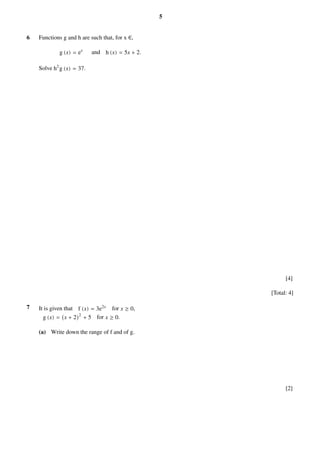 IGCSE Function | PDF