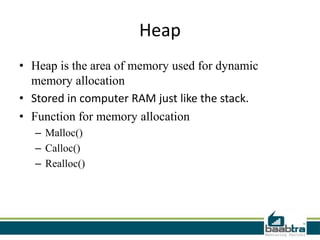 Function with heap and stack | PPT