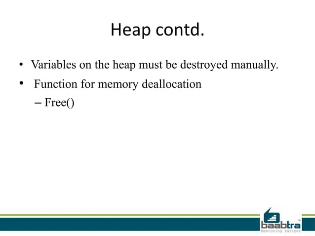 Function with heap and stack | PPT