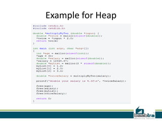 Function with heap and stack | PPT