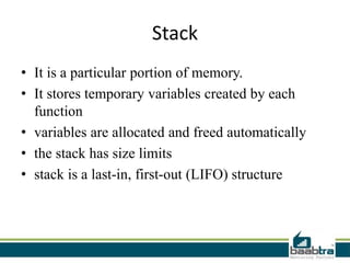 Function with heap and stack | PPT