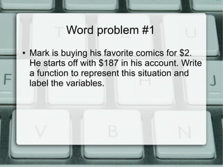 Function word problems | ODP