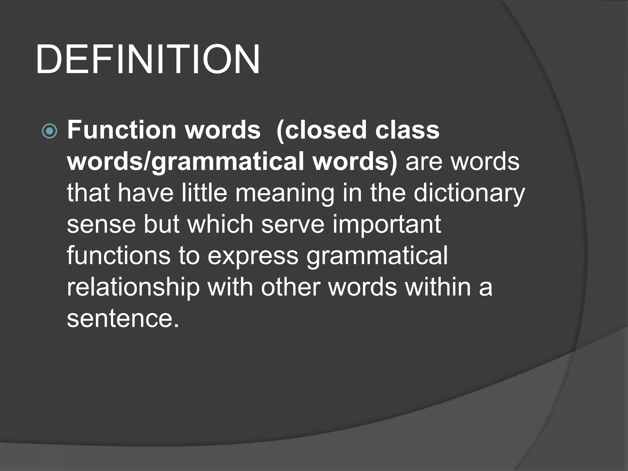 Function words & content words | PPTX