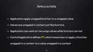 Functors, applicatives & monads | PPT